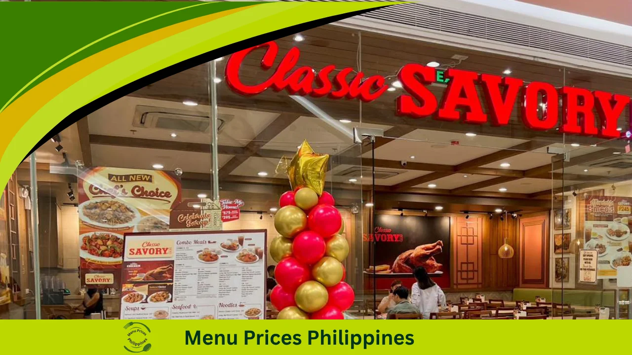 Classic Savory Menu With Prices In The Philippines - 2025