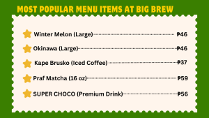 Big Brew Menu With Prices In The Philippines - 2025