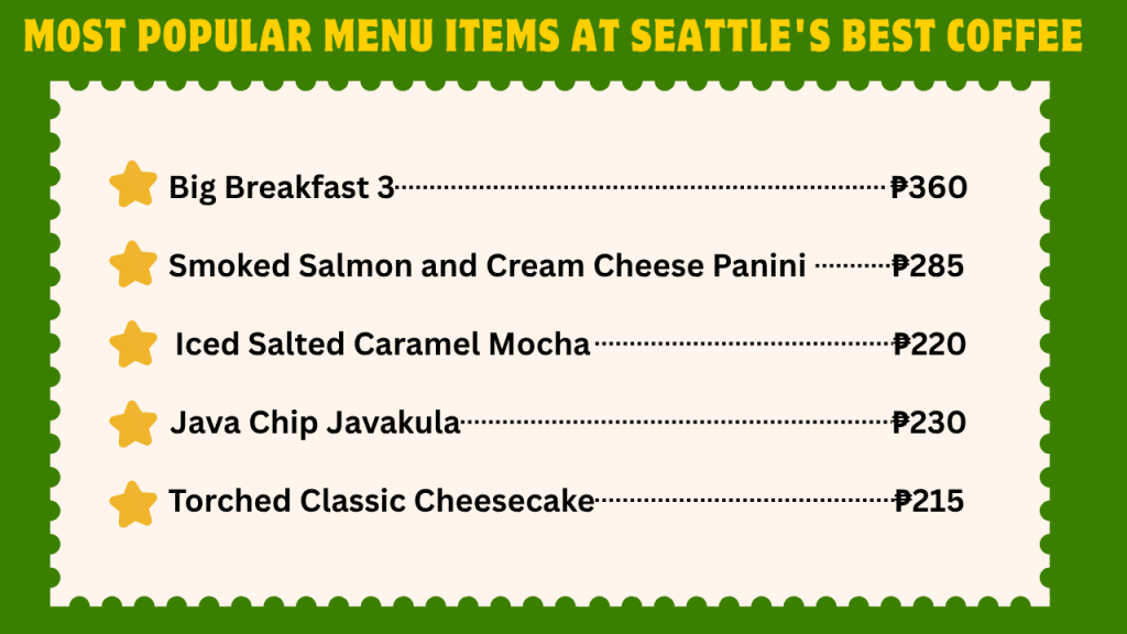 Seattle’s Best Coffee Menu With Prices In The Philippines- 2025